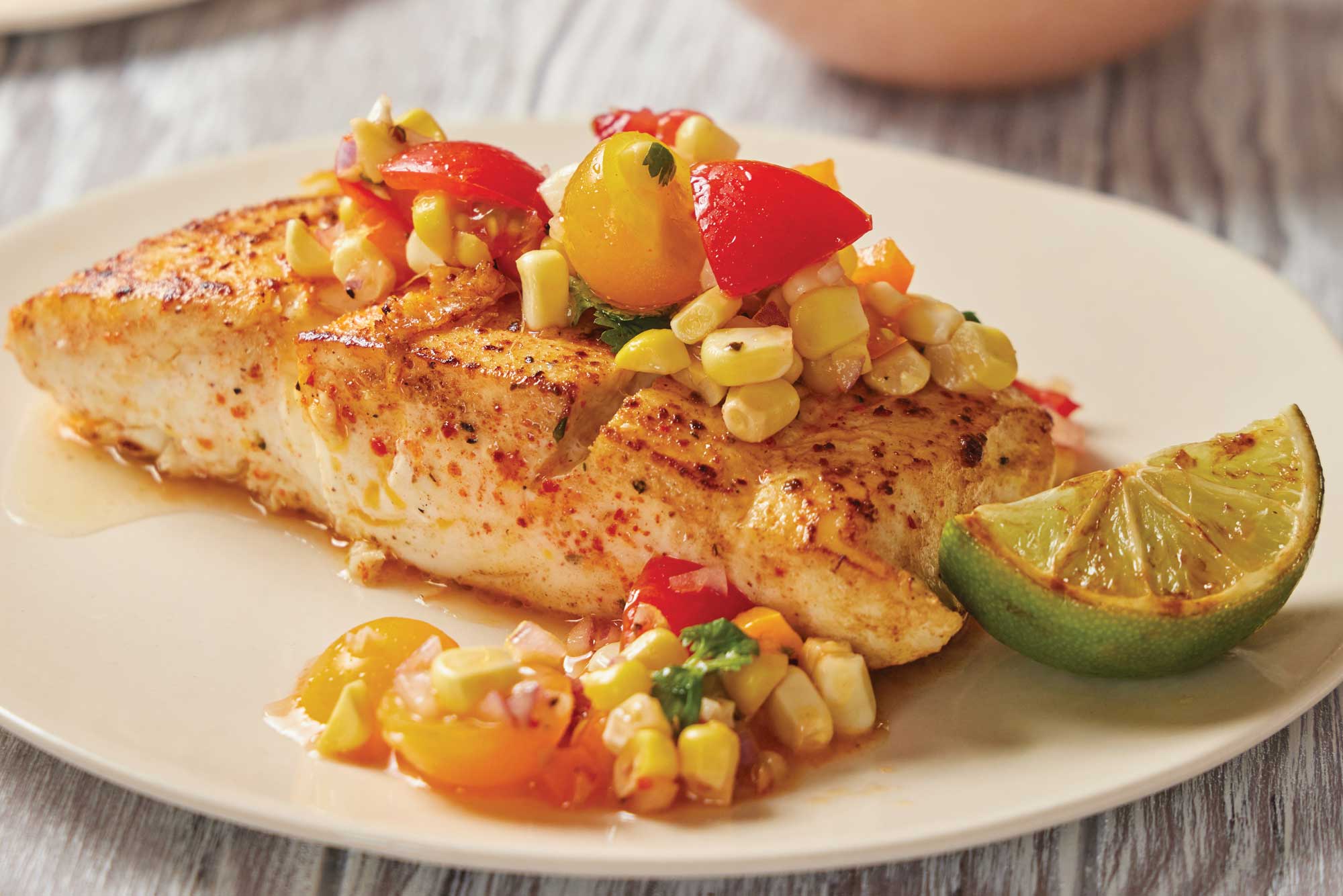 Halibut with Corn Salsa – Roger's Fish Co.